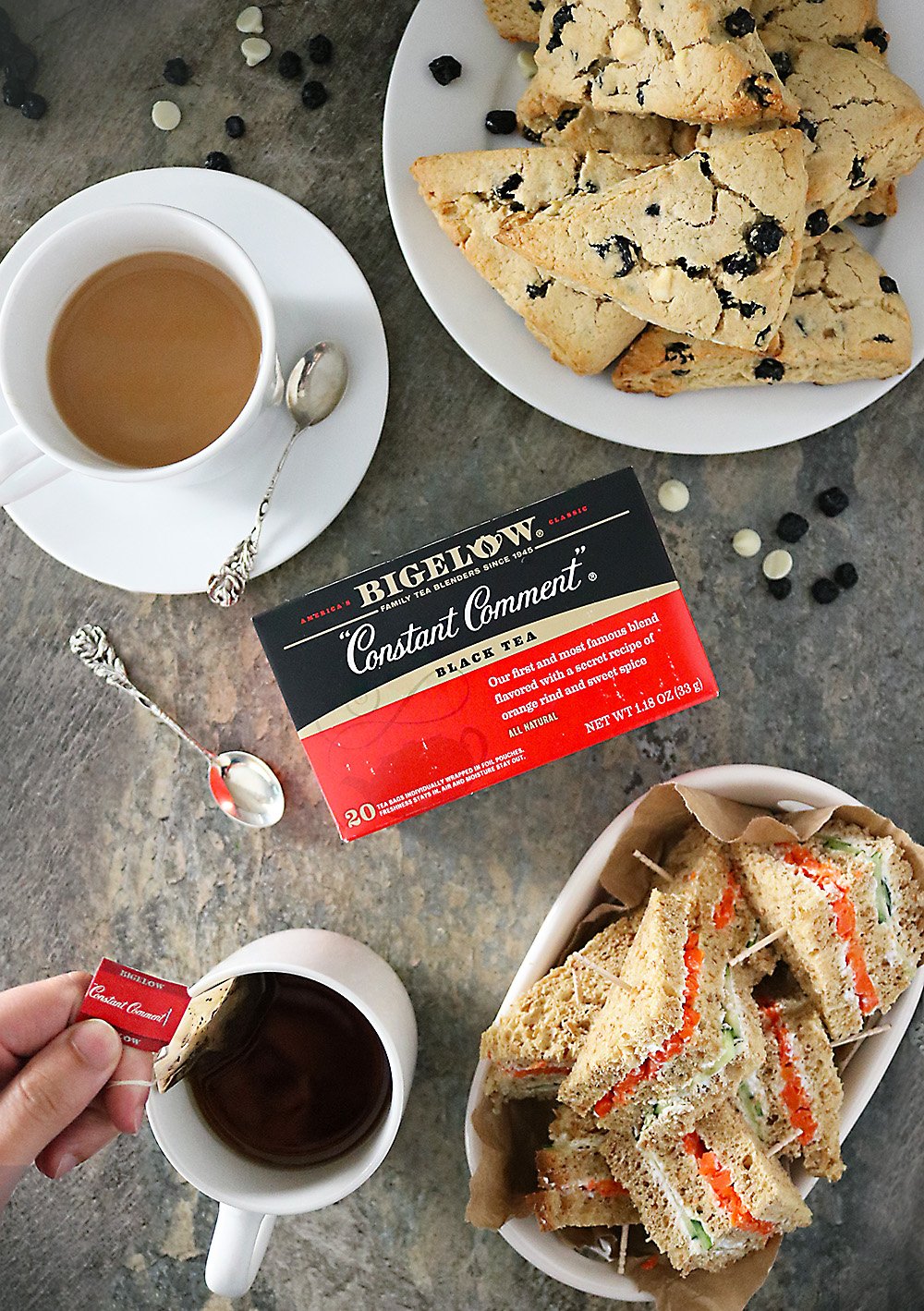 Afternoon Tea with Bigelow Constant Comment Tea - Savory Spin